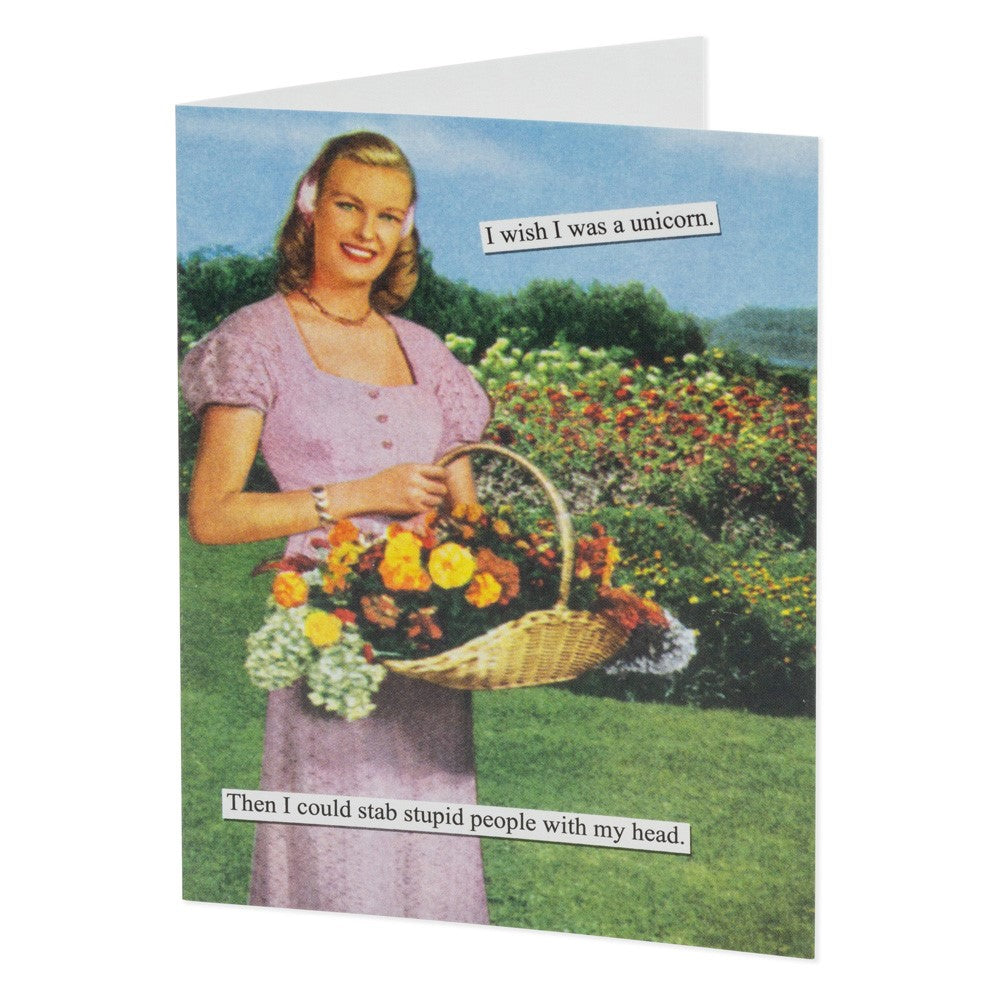 "unicorn"~ Anne Taintor Birthday card – ShopAtArtworks.com