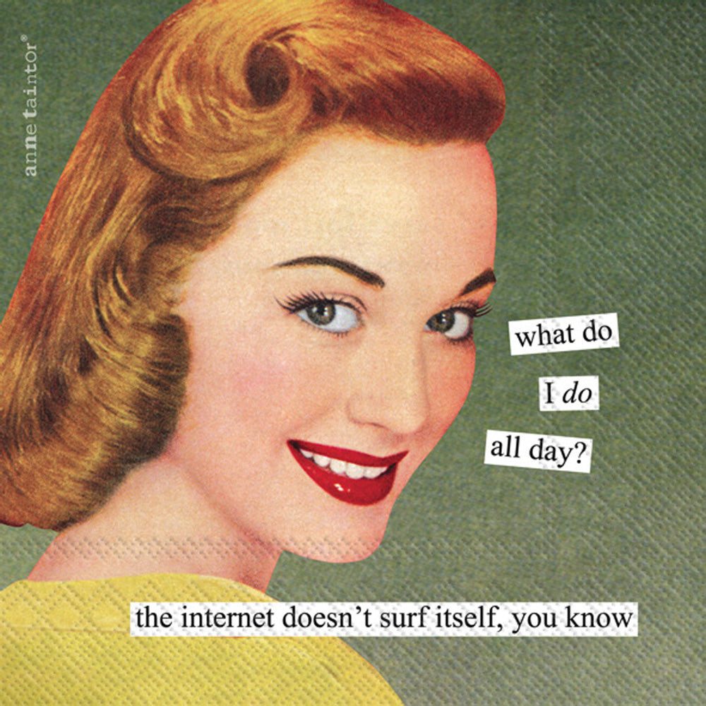 Anne Taintor Cocktail Napkins "Surf" – ShopAtArtworks.com